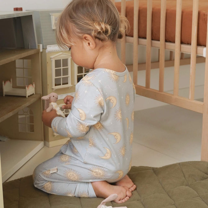 Palmy Tee | Cream bamboo Tee | Palm Print – Bam Loves Boo