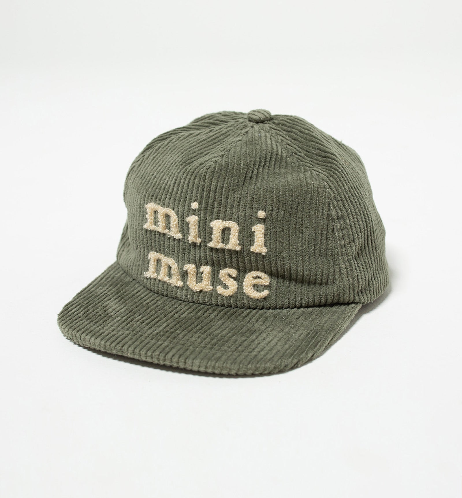 Kids Embroidery mini muse Cap | Organic Cotton Green | Bam Loves Boo