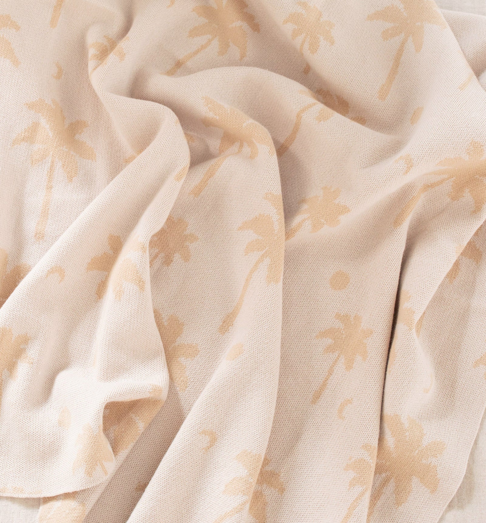Organic Knitted Baby Blanket | Palm Tree pattern | Natural – Bam Loves Boo